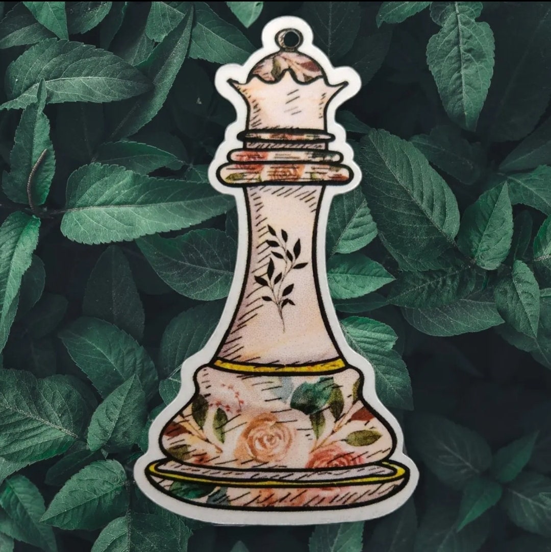 Chess Queen Cute Chess Antique Inspired Sticker for Water - Etsy