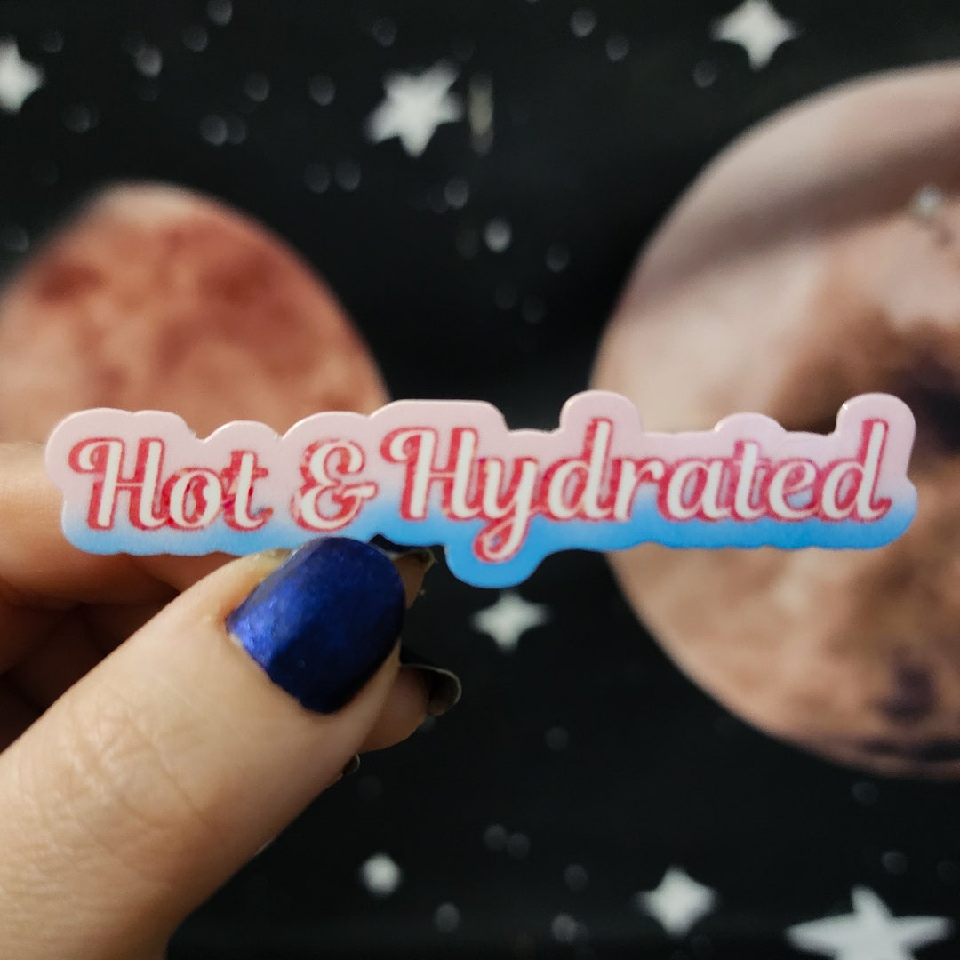 Hot & Hydrated - Sticker for Water Bottles, Notebooks, Planners ...