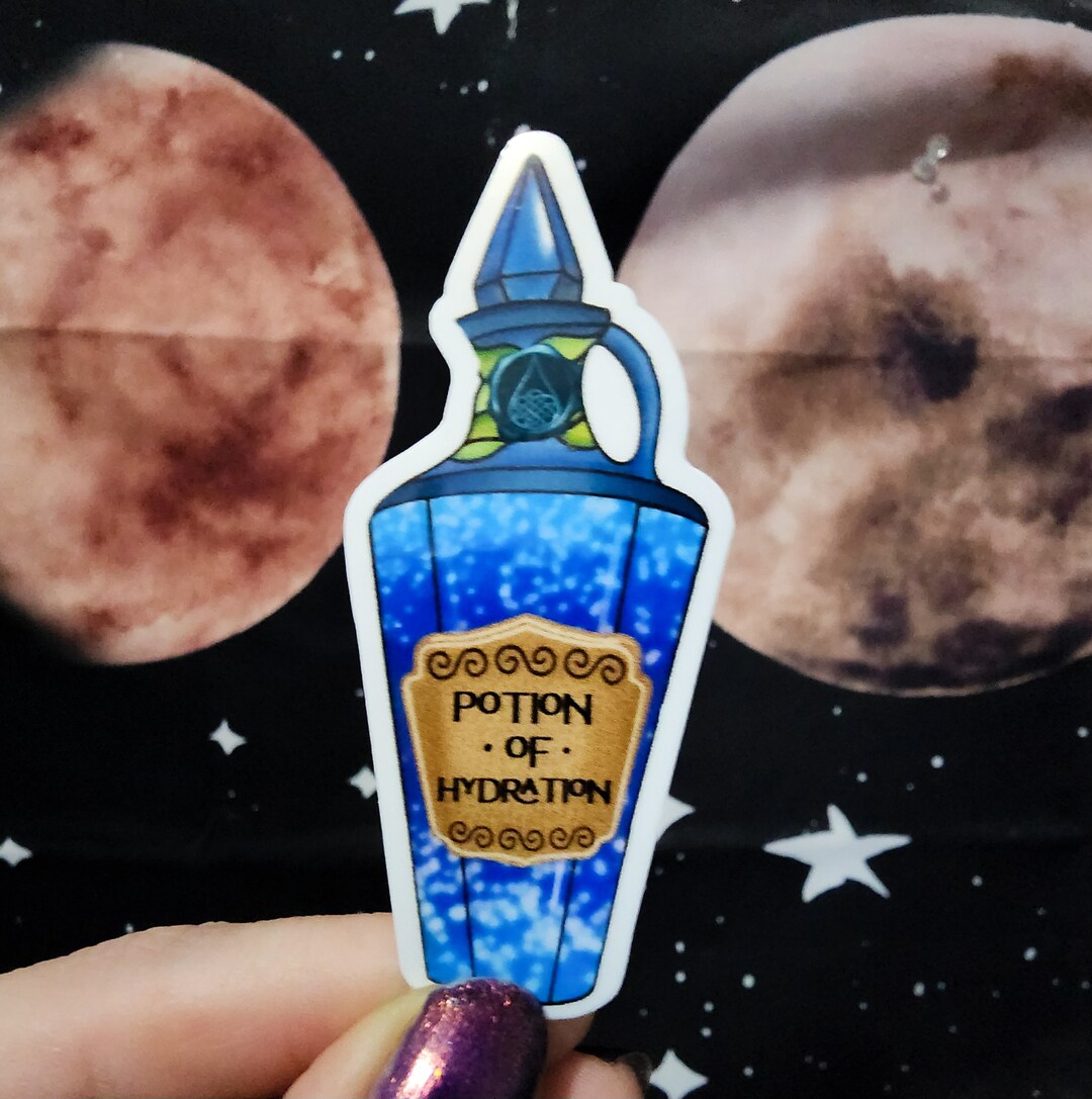 Potion of Hydration - Sticker for Water Bottles, Notebooks, Planners ...