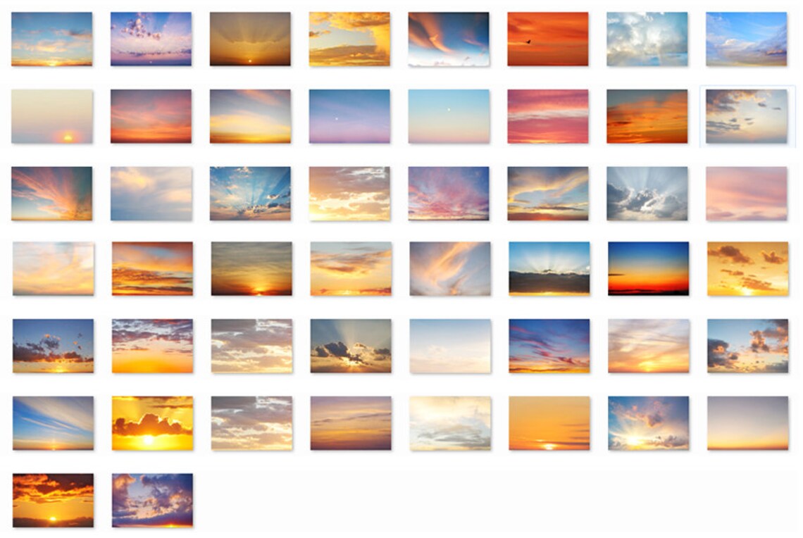 40 Bright Sunrise Sky Photoshop Overlays - Etsy