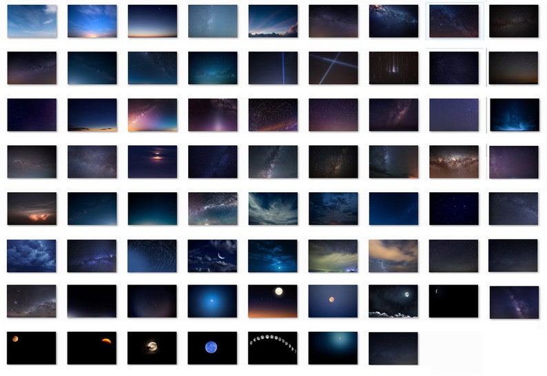 70 Night Sky Photoshop Overlays - Etsy