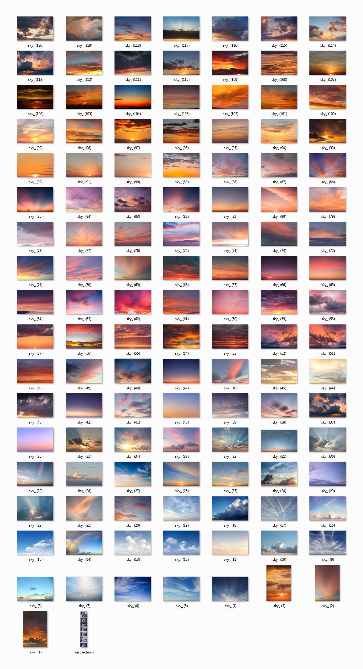 120 Sky and Clouds Photoshop Overlays - Etsy