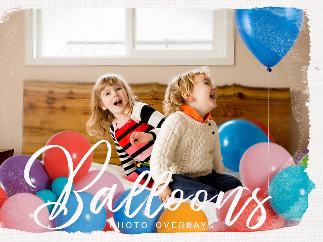 Balloons PNG Photoshop Overlays - Etsy