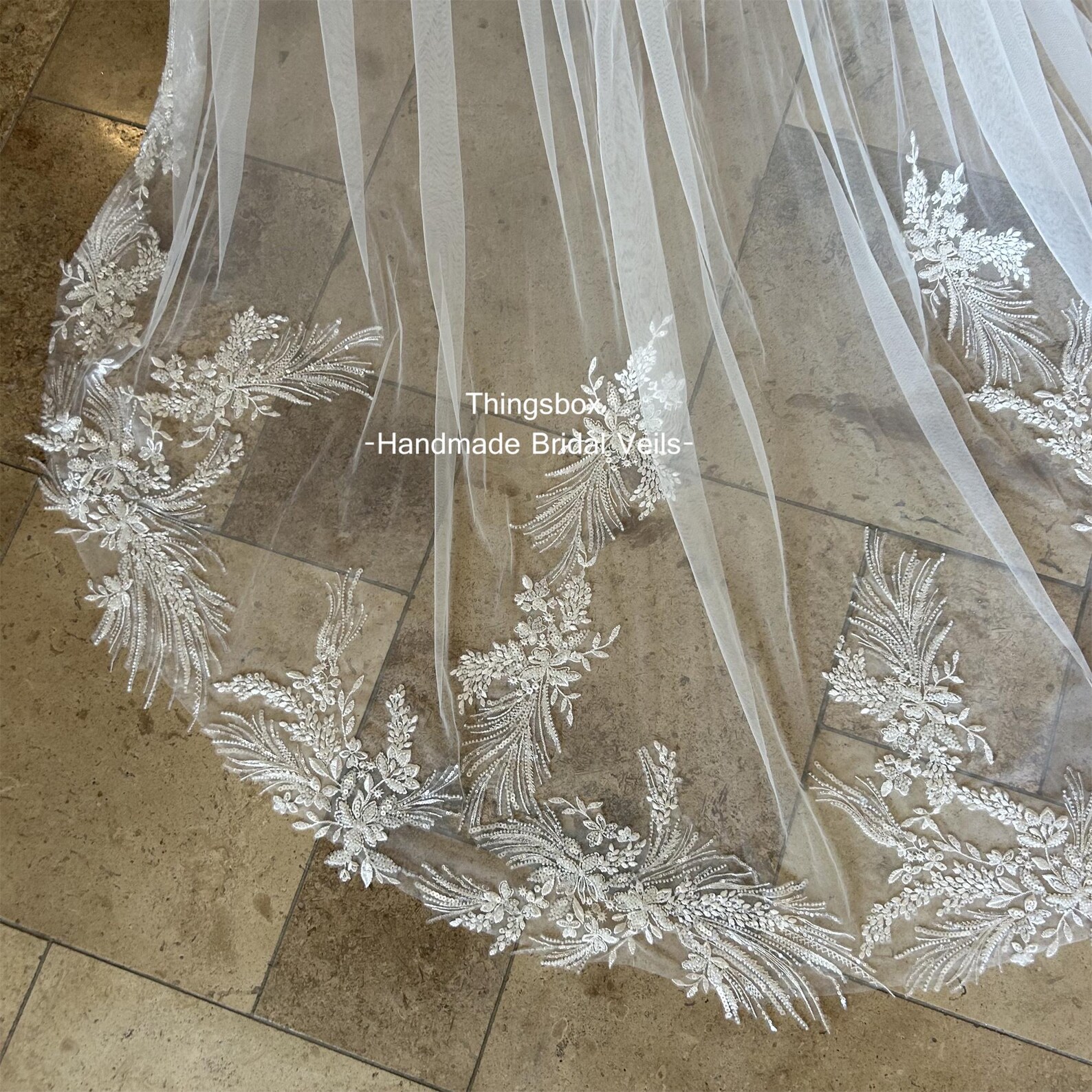 Sequined Seaweed Lace Detachable Train, Romantic Removable Lace ...