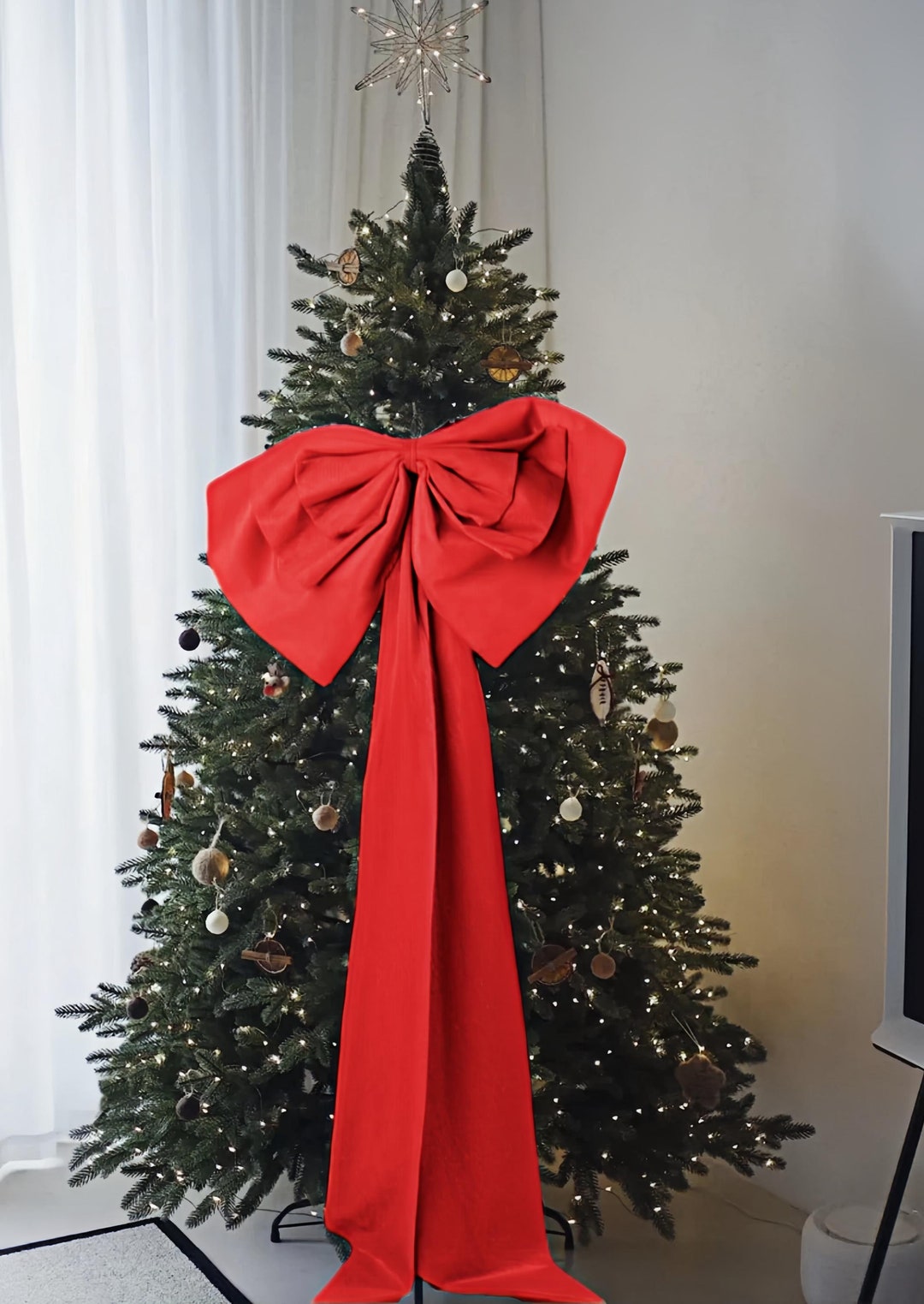 Triple Bows Oversized Ribbon Bow Wedding Dress Satin Bow Train Red ...