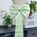 Light Mint Green Satin Bow Taffeta Bow Wedding Dress Bow Detachable Bow ...