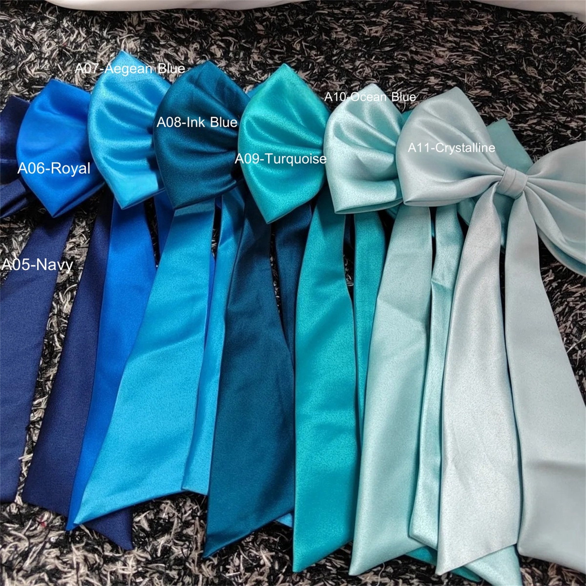 31 Colors Pink Blue White Satin Bow Taffeta Bow Wedding Dress Bow ...