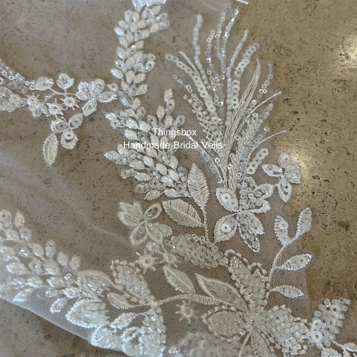 Sequined Seaweed Lace Detachable Train, Romantic Removable Lace ...