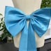 Aegean Blue Satin Bow Taffeta Bow Wedding Dress Bow Detachable Bow for ...