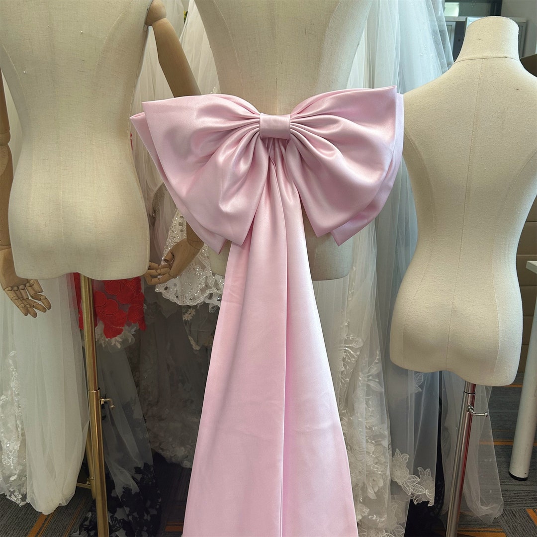 Pink Oversized Ribbon Bow Double Taffeta Bow Wedding Dress Satin Bow ...
