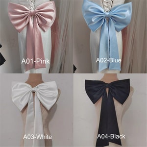 31 Colors Pink Blue White Satin Bow Taffeta Bow Wedding Dress Bow ...