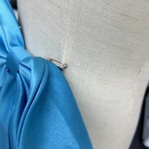 Aegean Blue Satin Bow Taffeta Bow Wedding Dress Bow Detachable Bow for ...
