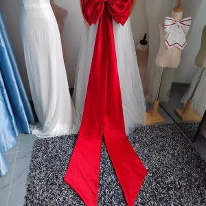 Oversized Ribbon Bow Double Taffeta Bow Wedding Dress Satin Bow Train ...