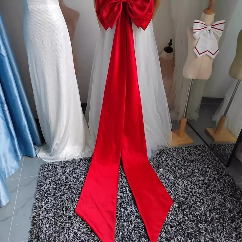 Oversized Ribbon Bow Double Taffeta Bow Wedding Dress Satin Bow Train ...
