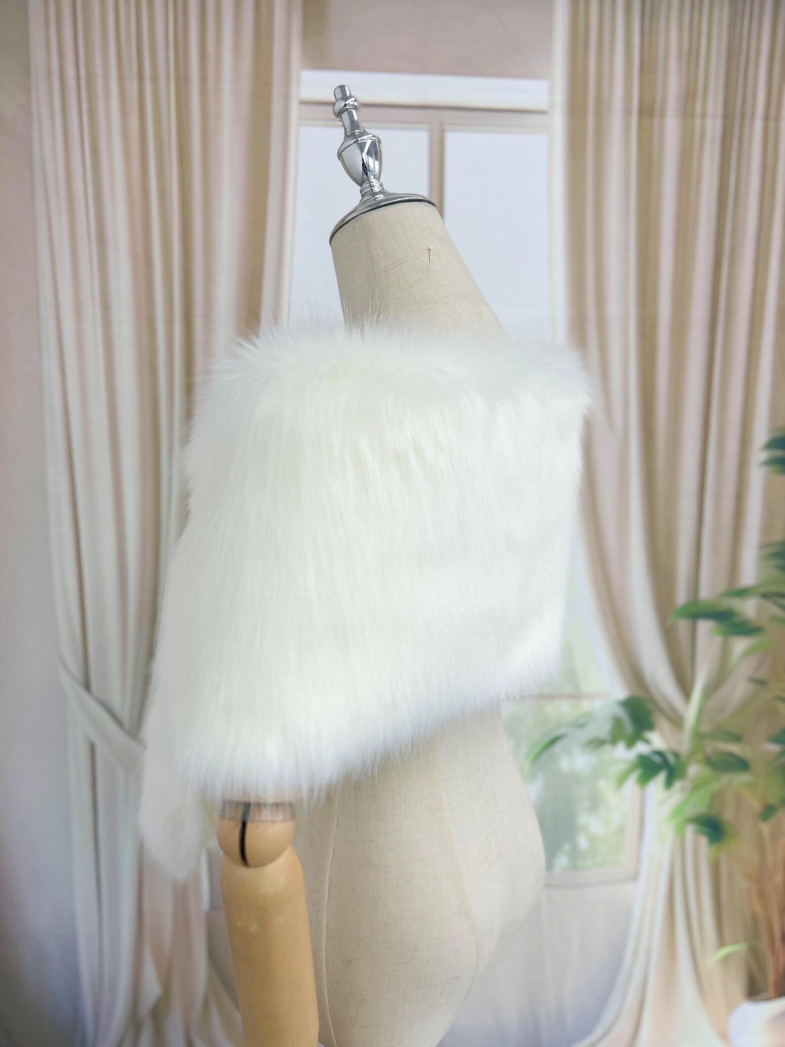 Ivory Fur Shawl for Wedding, Bridesmaid Fur Shawl Winter Wedding Shawl ...