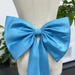 Aegean Blue Satin Bow Taffeta Bow Wedding Dress Bow Detachable Bow for ...