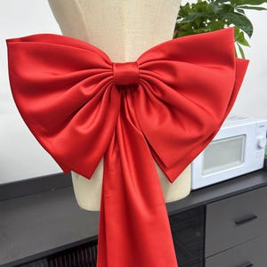 Oversized Ribbon Bow Double Taffeta Bow Wedding Dress Satin Bow Train ...