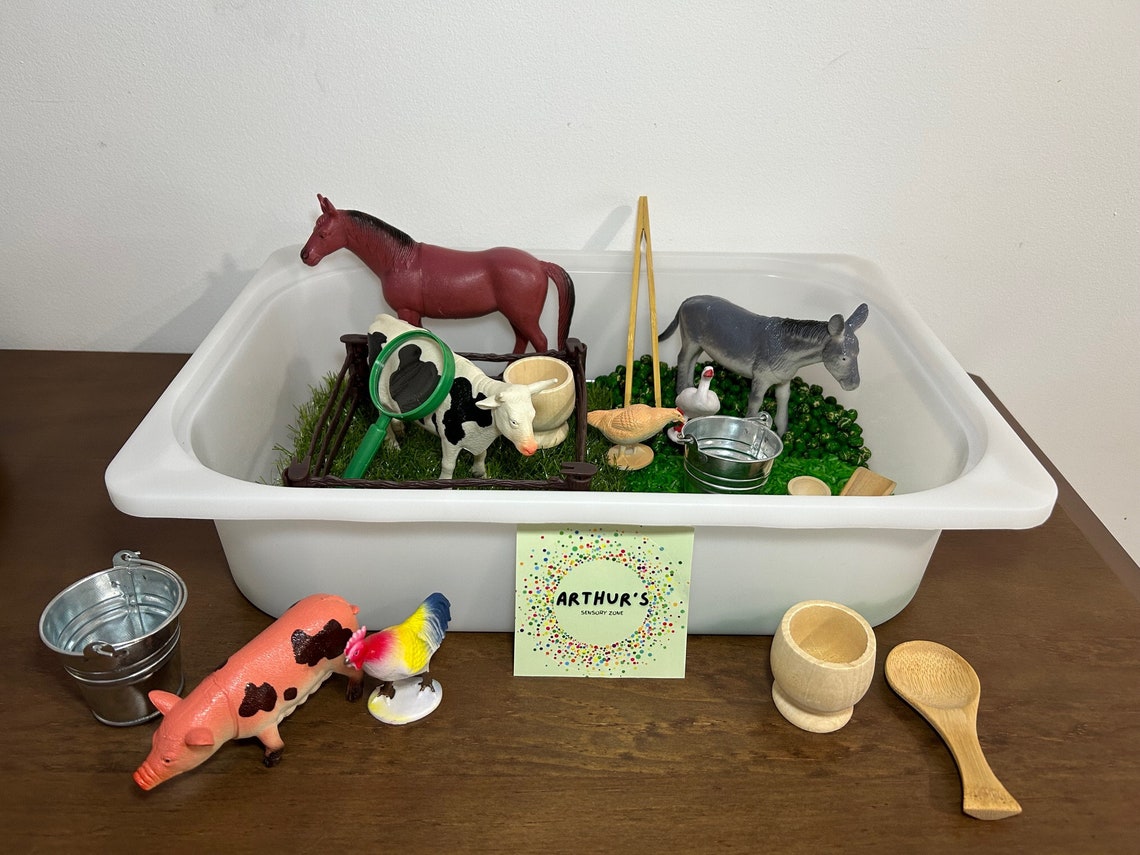 Farm Animal Theme Sensory & Messy Play Kit - Etsy