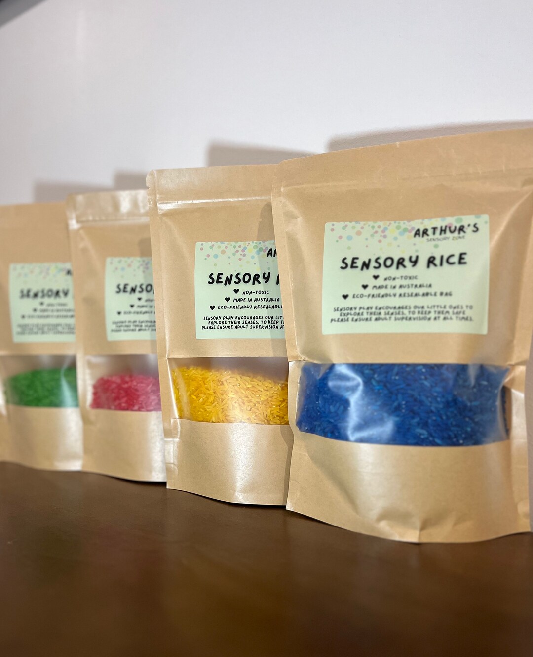 Kids Coloured Sensory Rice Sensory Base - Etsy