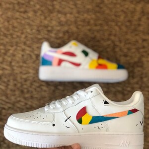 Colorful Custom AF1 Custom Air Force 1 Custom Sneakers Multi Color ...