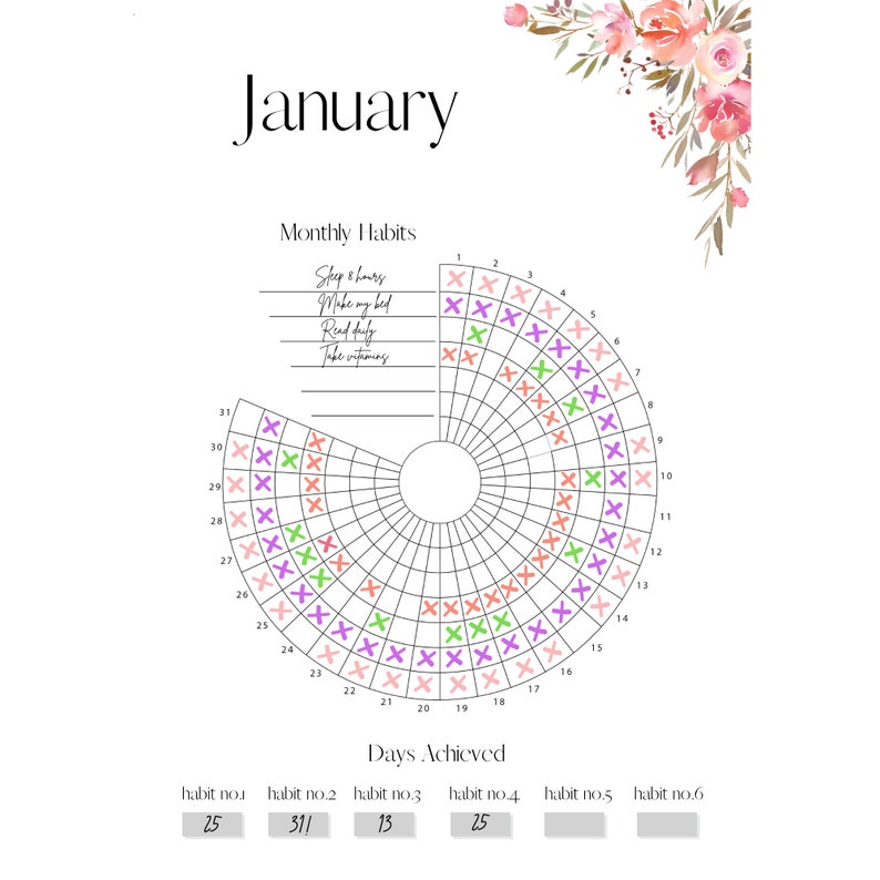 Habit Tracker Printable | 2023 Monthly Tracker | Habit Tracker Journal ...