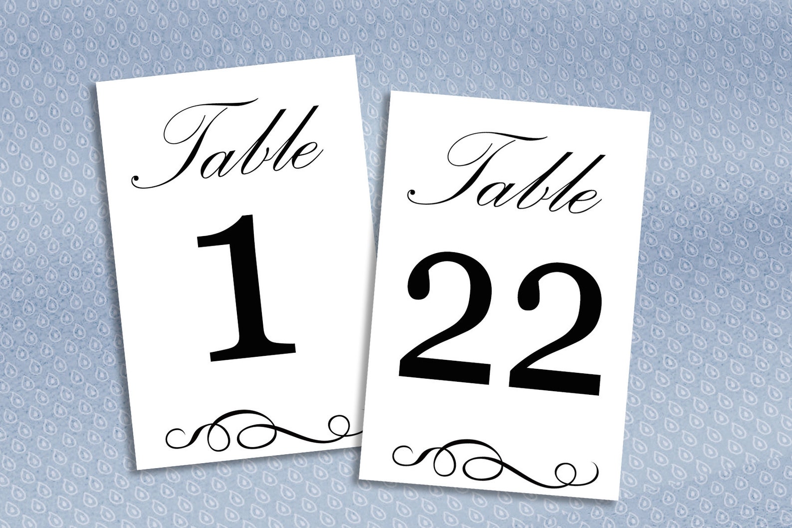 Printable Wedding Table Numbers Print Yourself, Digital Download,recent ...