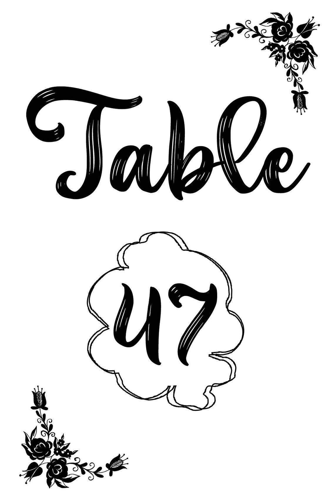 Printable Digital Table Numbers,wooow From 1 to 50 - Etsy