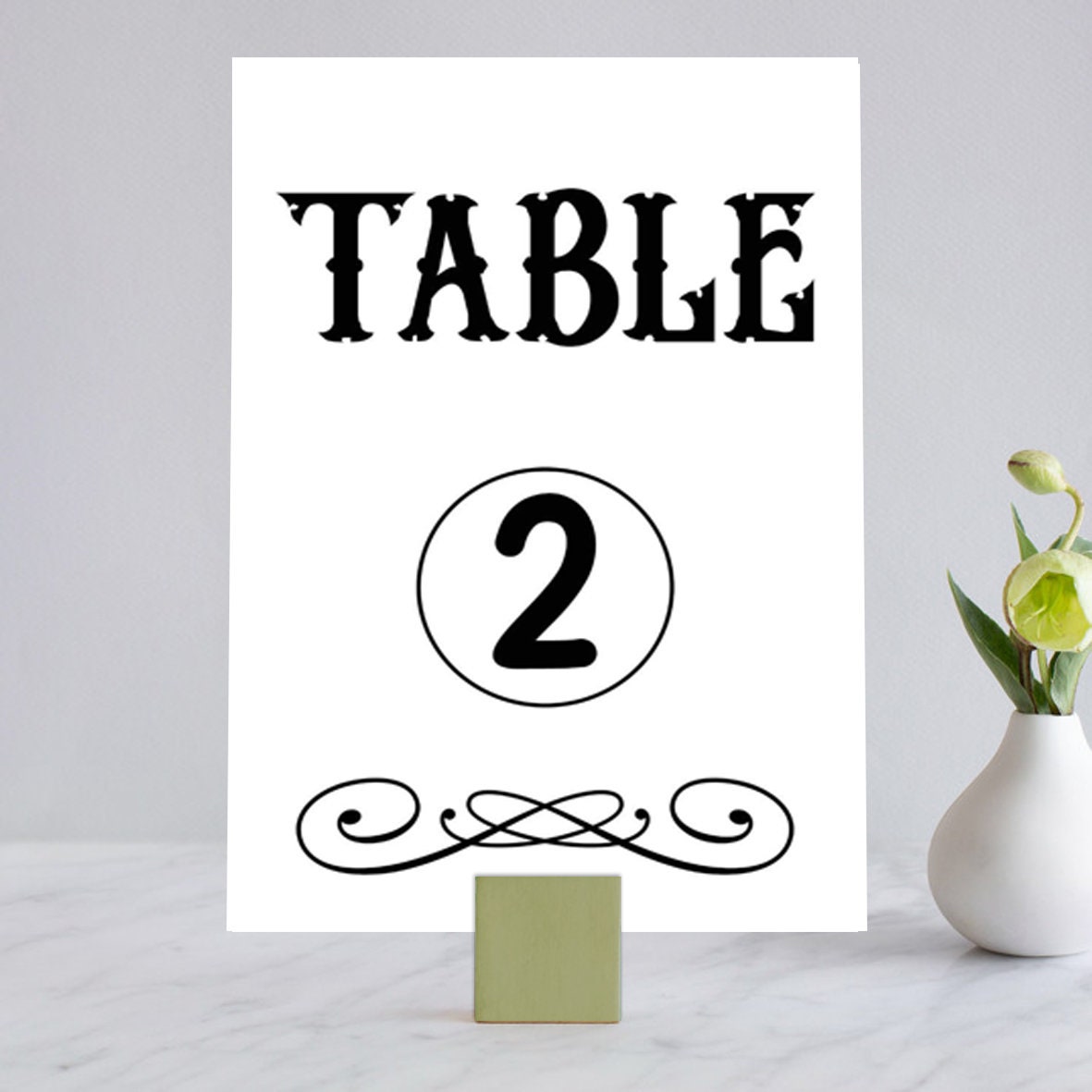 Números de mesa digitales imprimibles, descarga, imprime tú mismo WOW ...