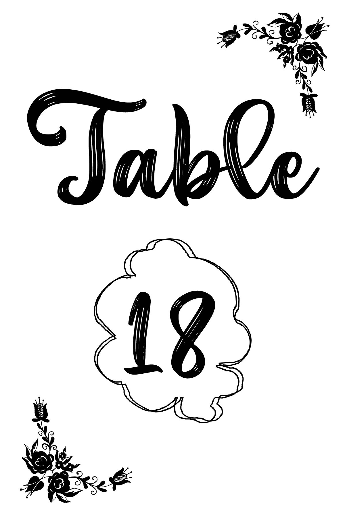 Printable Digital Table Numbers,wooow From 1 to 50 - Etsy