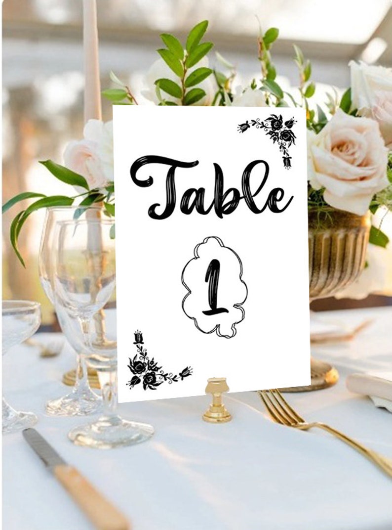 Printable Digital Table Numbers,wooow From 1 to 50 - Etsy