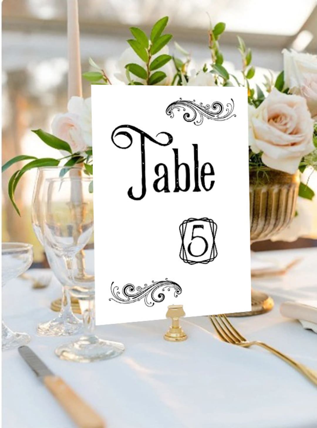 Números de mesa digitales imprimibles del 1 al 50 - Etsy España