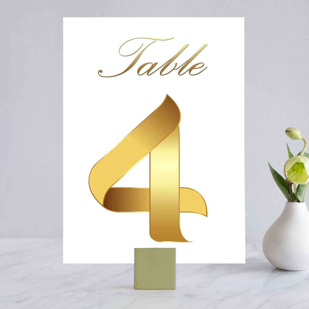 Printable Golden Wedding Table Numbers,digital Download, Modern, From 1 ...