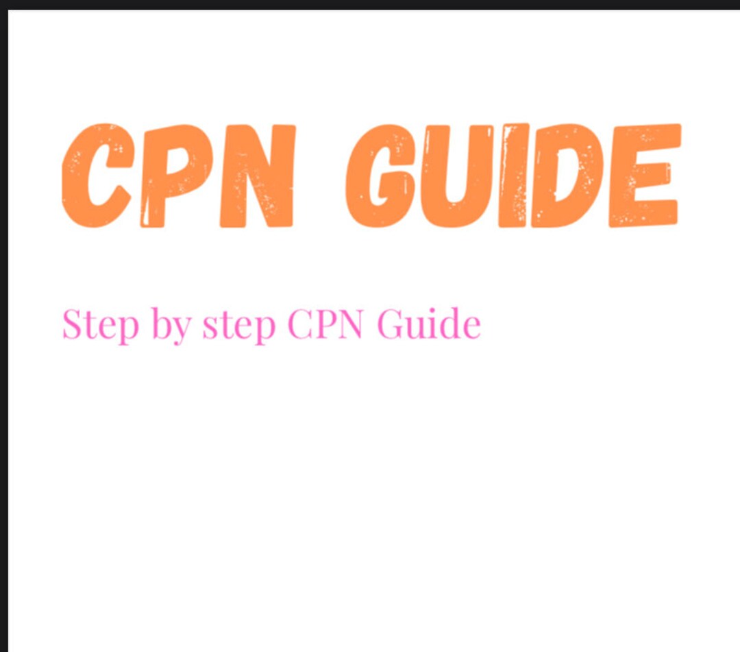Step by Step CPN Guide - Etsy