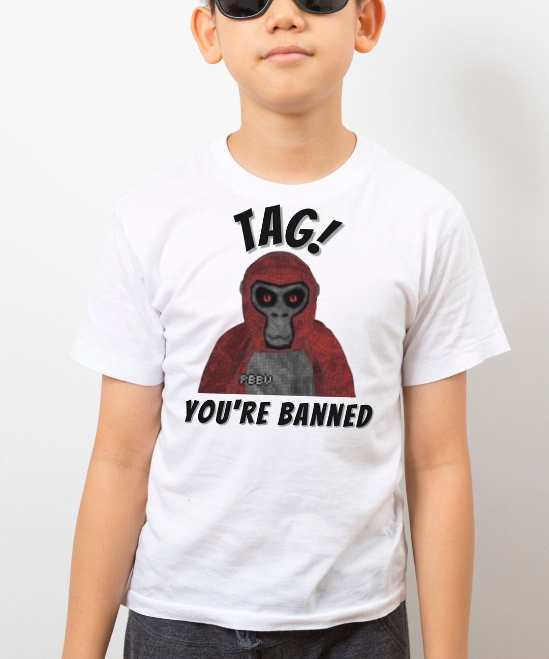 Gorilla Tag Shirt, Gorilla Animal Shirt, Youth Tag Shirt, Video Game ...