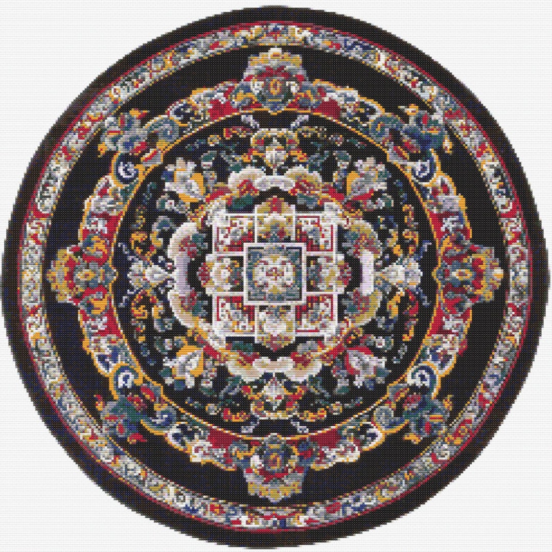 Traditional Prayer Mandala 6 Cross-stitch Pattern Digital Download - Etsy