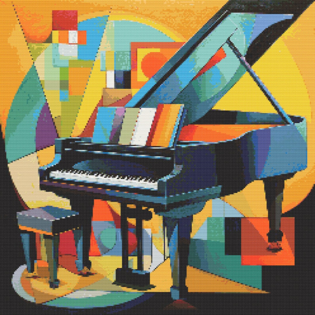 Cubist Piano 2 Cross-stitch Pattern Digital Download - Etsy