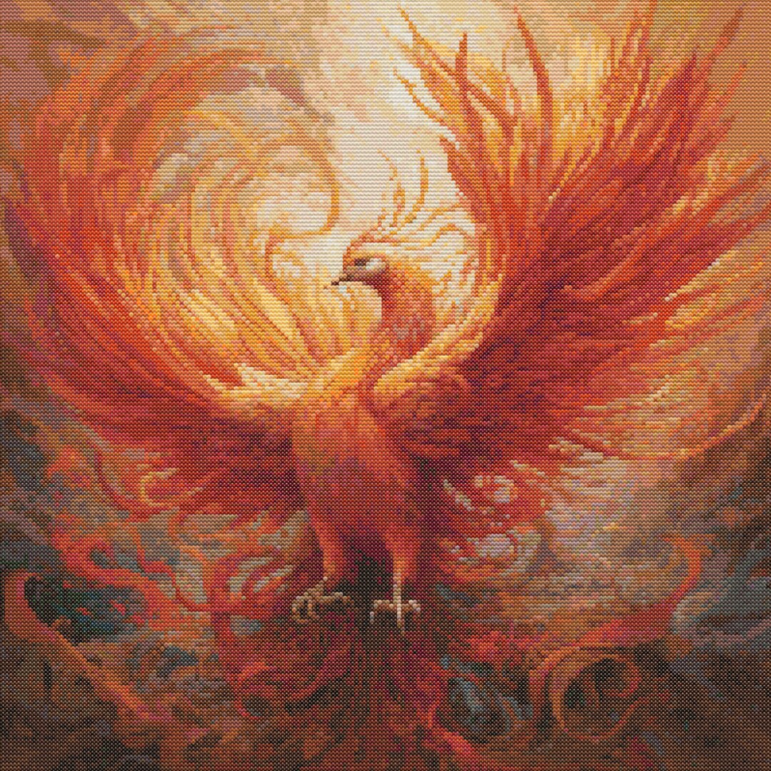 Phoenix Rising 2 Cross-stitch Pattern Digital Download - Etsy