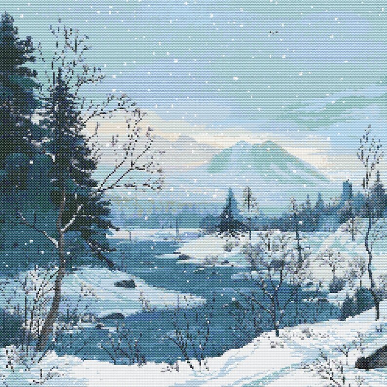 Siberian Winter Scene 3 Cross-stitch Pattern Digital Download - Etsy