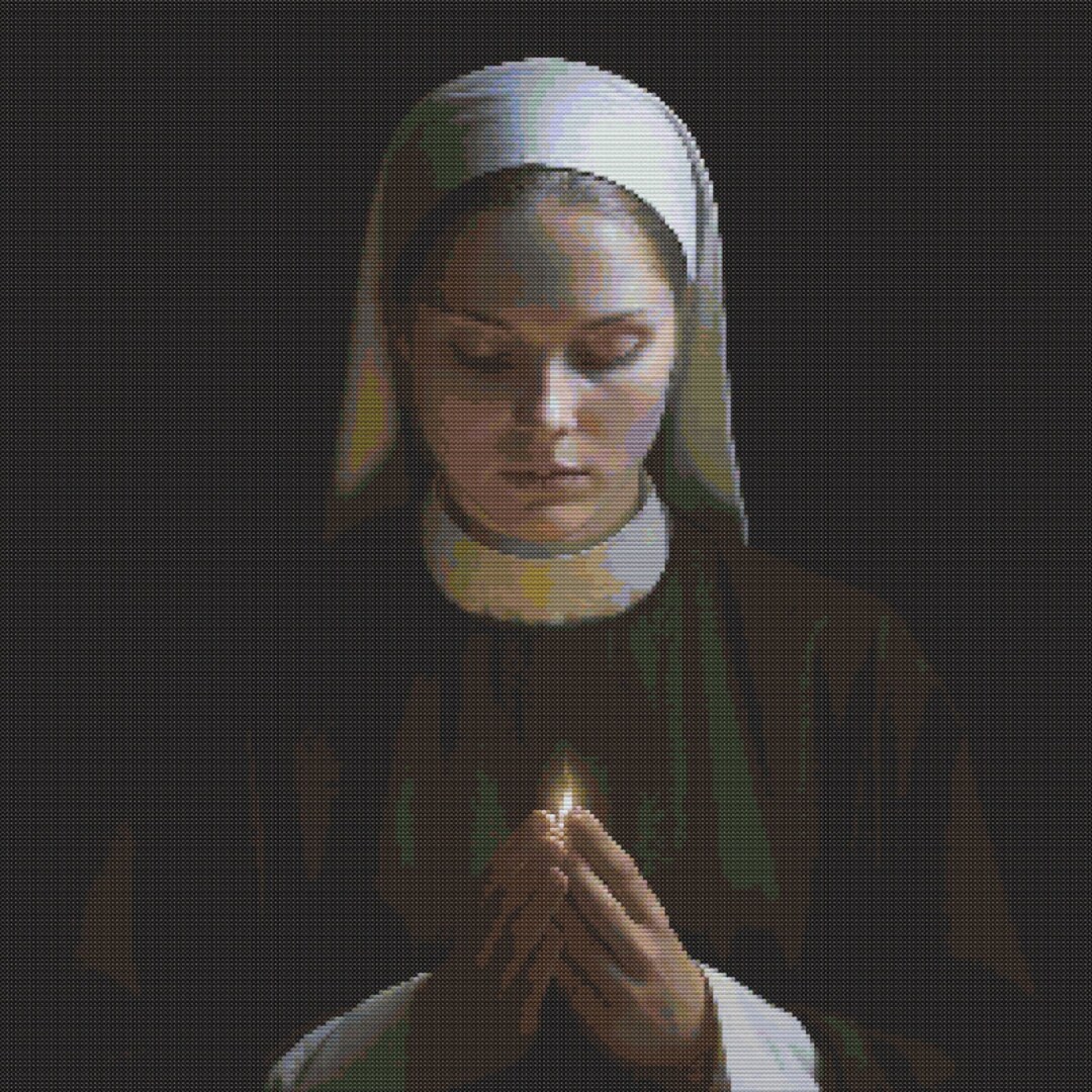 Catholic Nun Praying 1 Cross-stitch Pattern Digital Download - Etsy