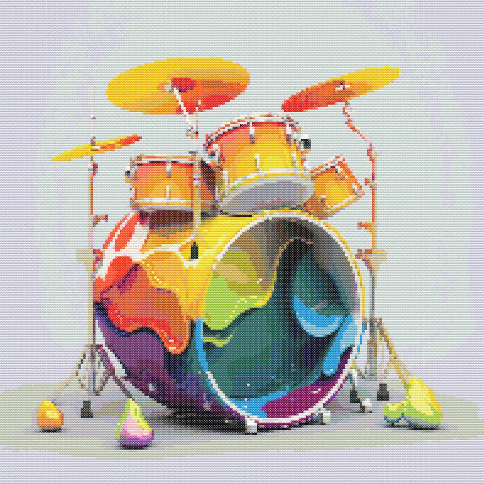 Dripping Drums Cross-stitch Pattern Digital Download - Etsy