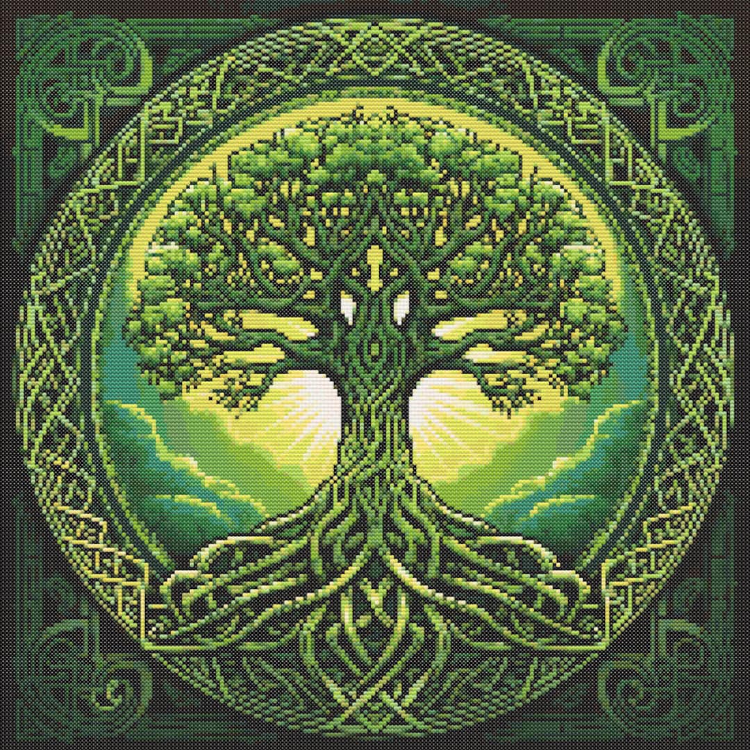 Celtic Tree of Life 5 Cross-stitch Pattern Digital Download - Etsy