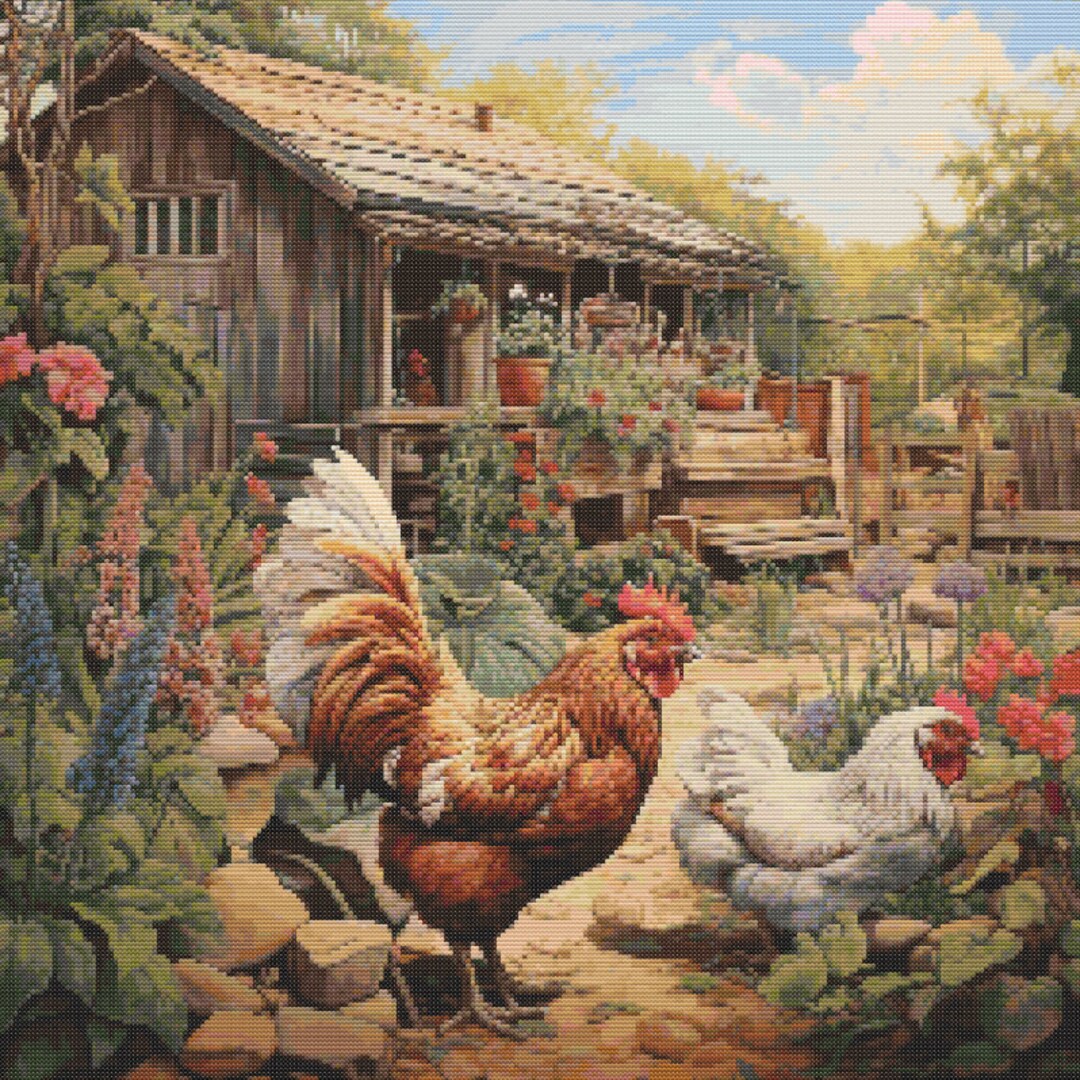Backyard Chickens Cross-stitch Pattern Digital Download - Etsy