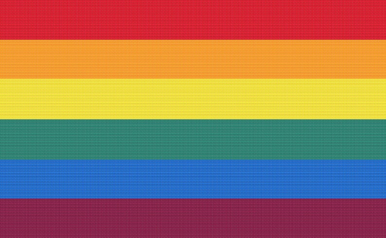 LGBTQ Pride Flag Cross-stitch Pattern Digital Download - Etsy