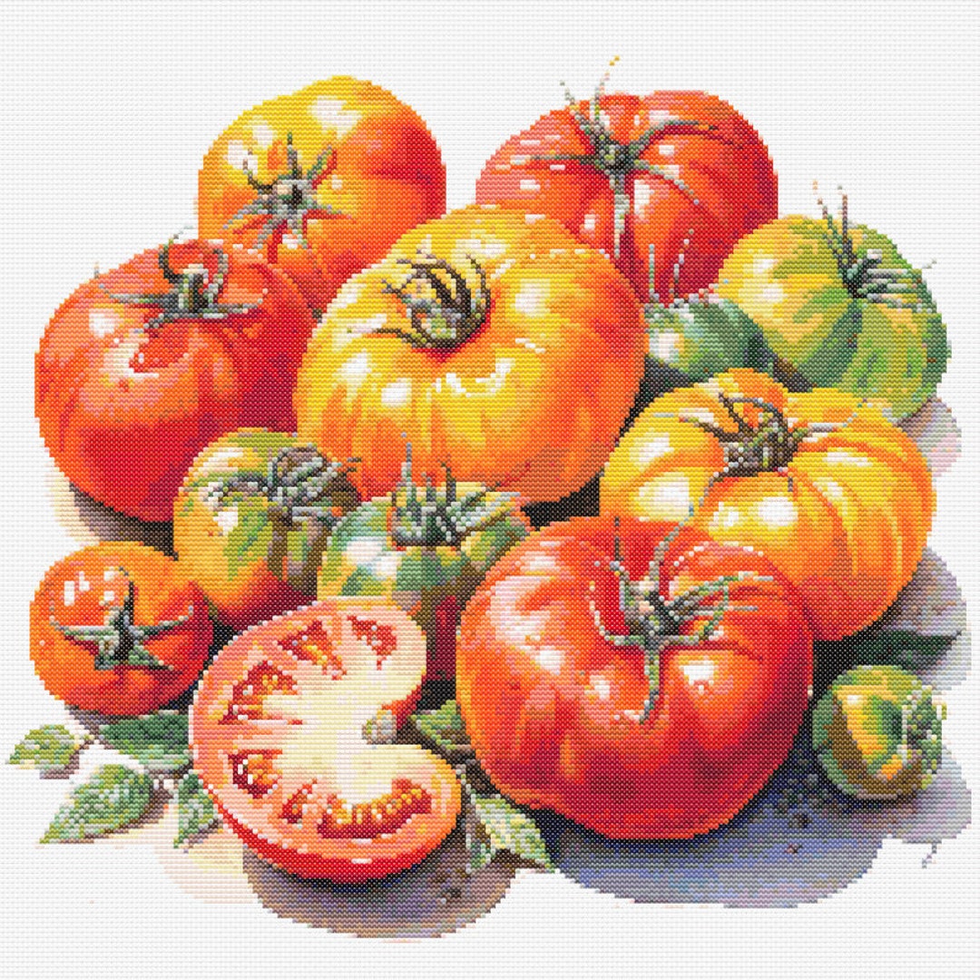 Heirloom Tomatoes 2 Cross-stitch Pattern Digital Download - Etsy