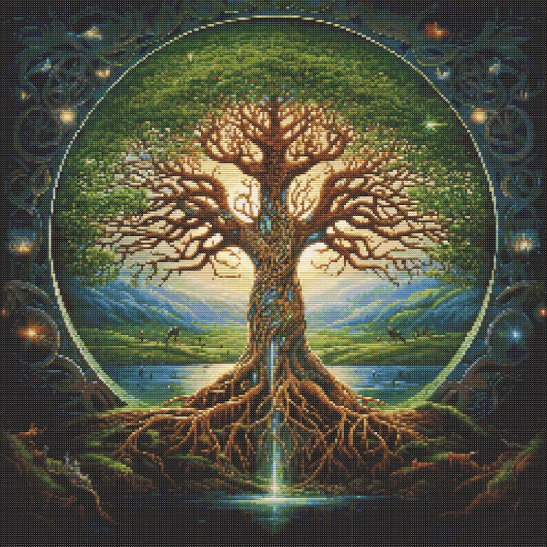 Tree of Life Scene 3 Cross-stitch Pattern Digital Download - Etsy