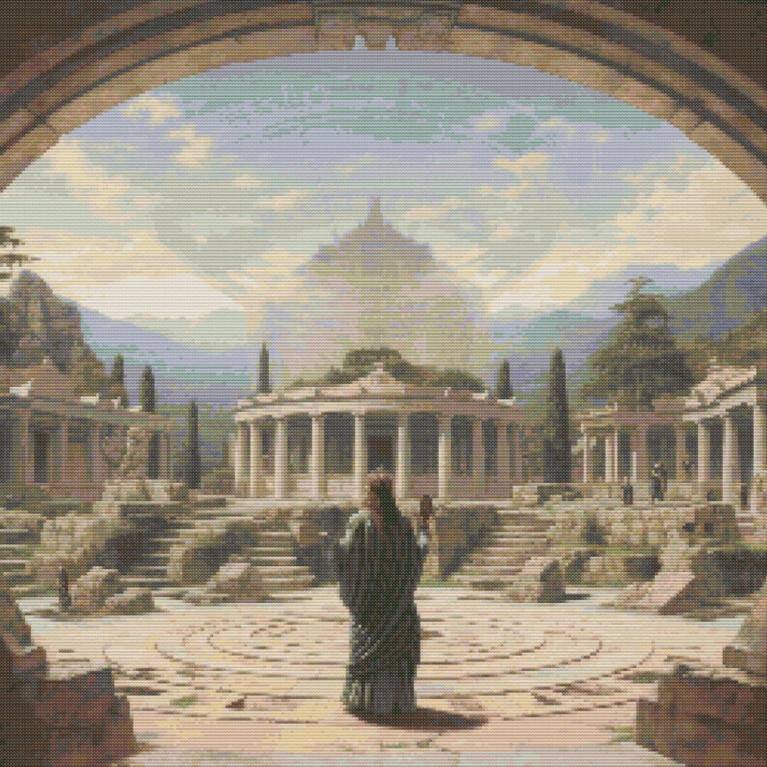 Oracle at Delphi Scene 3 Cross-stitch Pattern Digital Download - Etsy