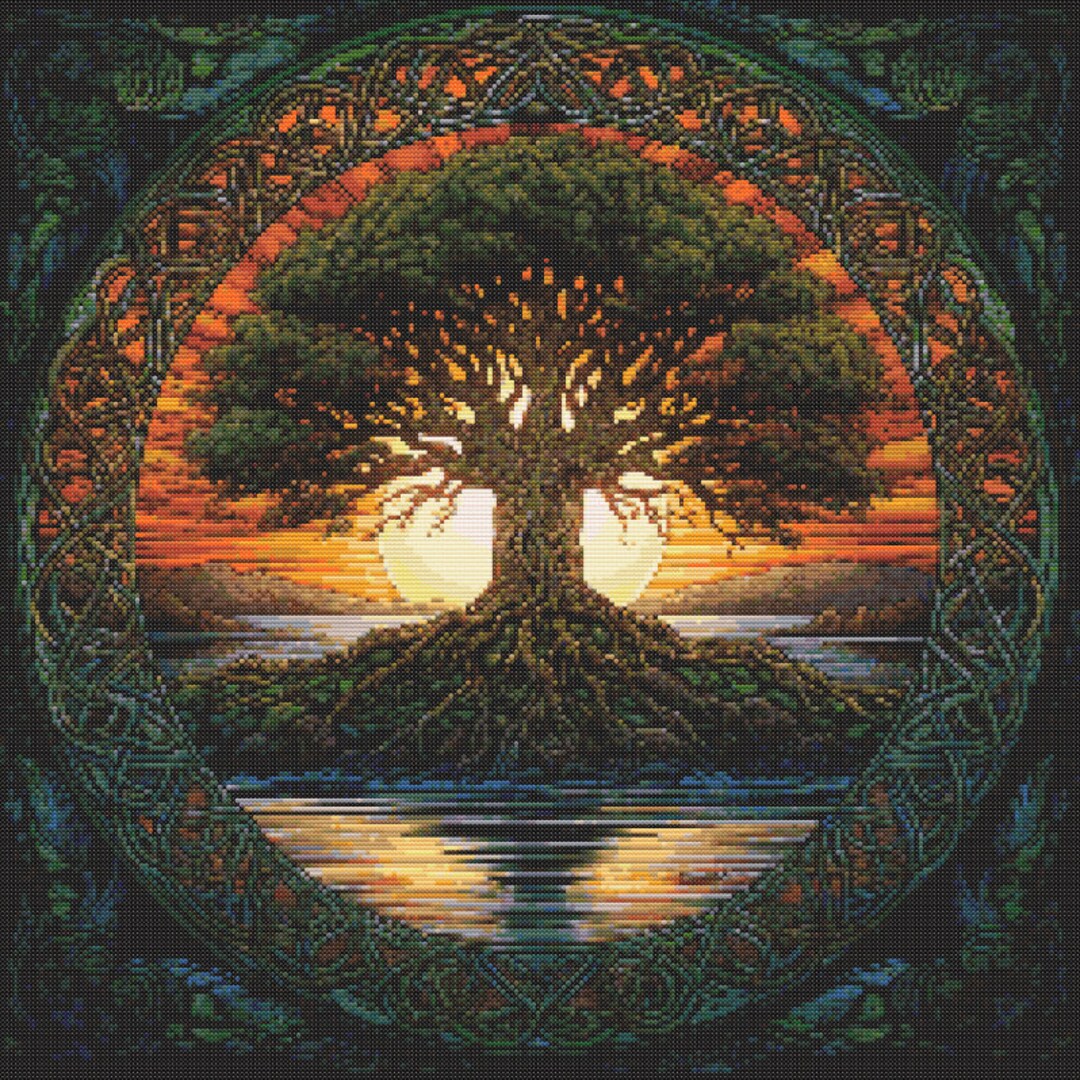 Tree of Life Scene 2 Cross-stitch Pattern Digital Download - Etsy