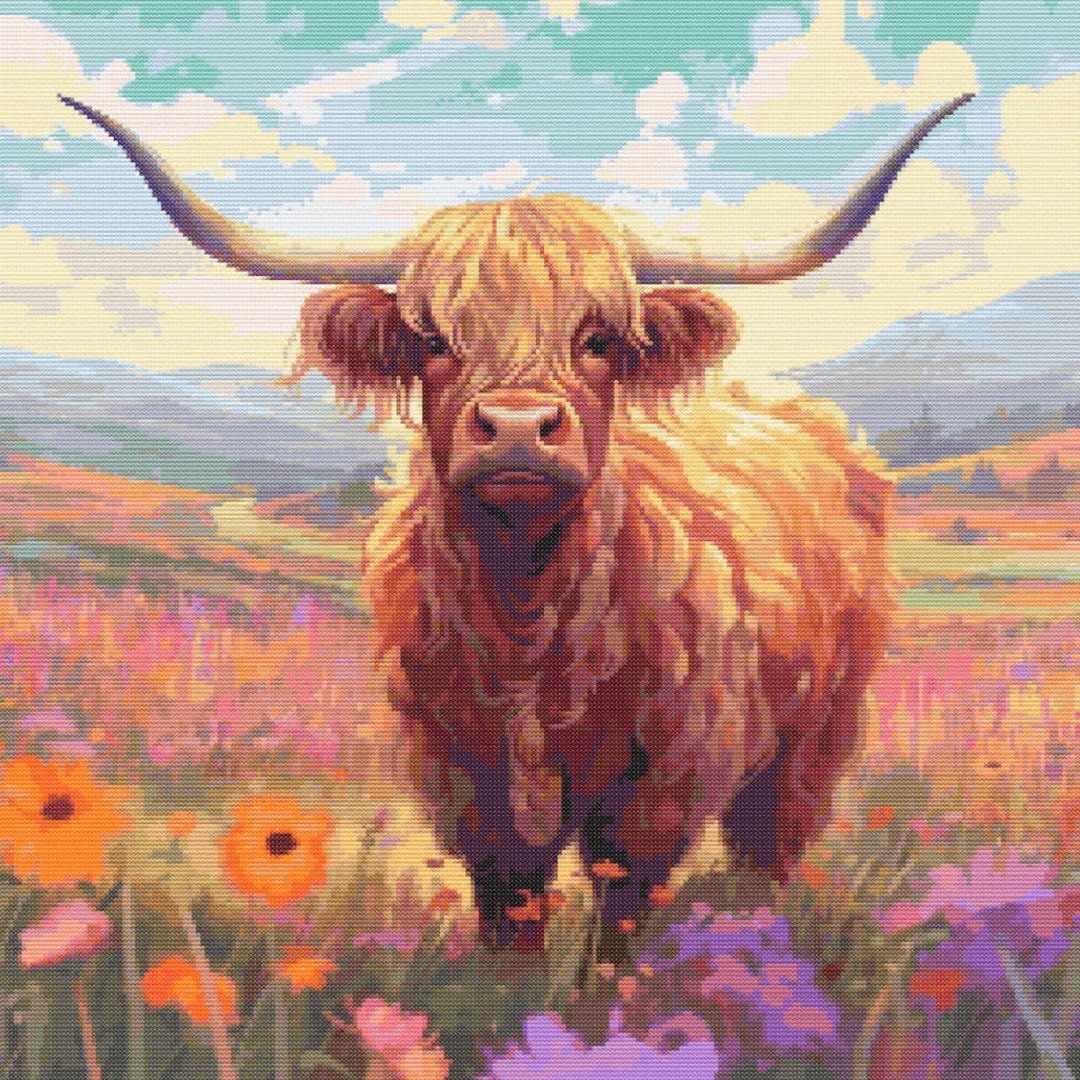 Highland Cow 5 Cross-stitch Pattern Digital Download - Etsy