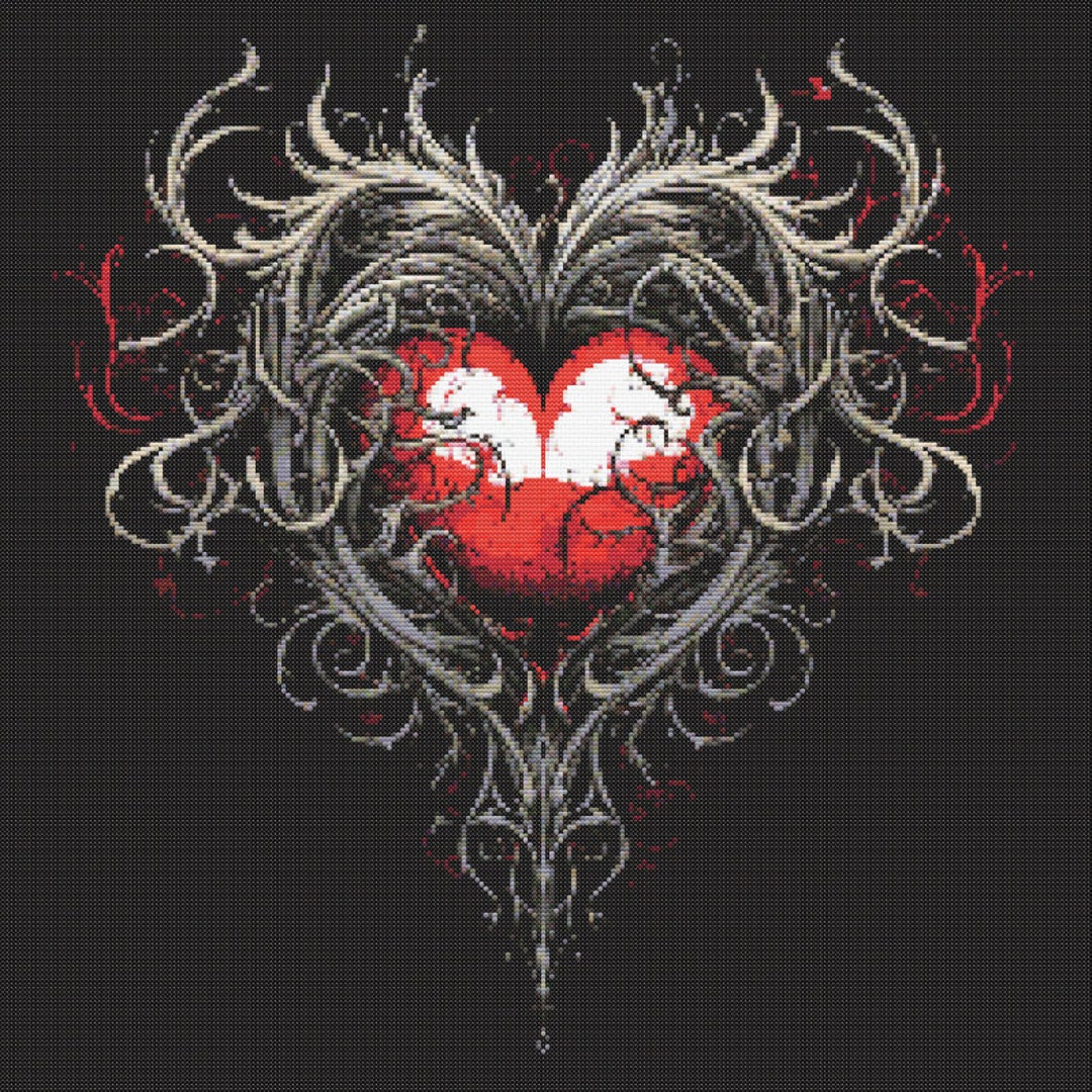 Gothic Heart 2 Cross-stitch Pattern Digital Download - Etsy