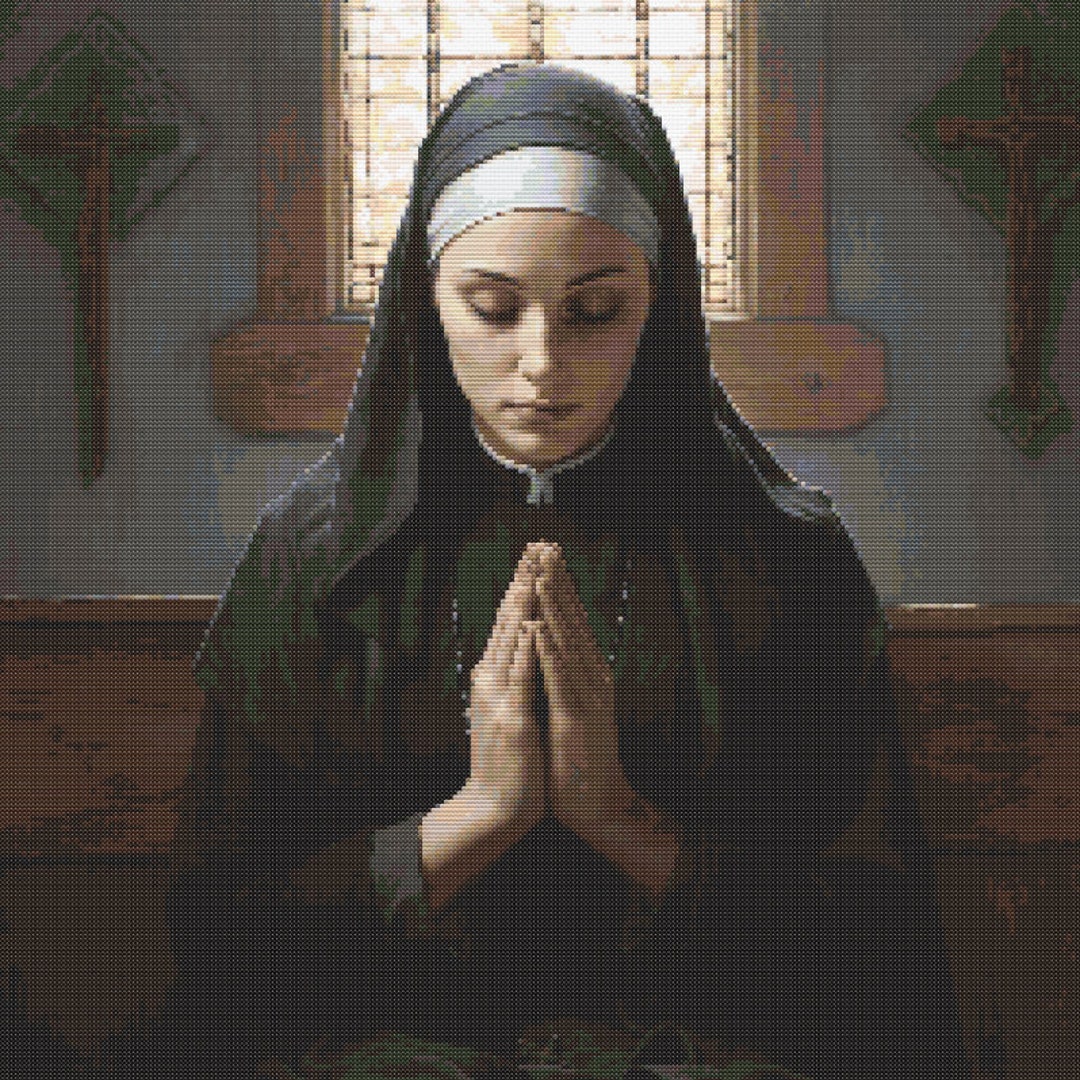 Catholic Nun Praying 3 Cross-stitch Pattern Digital Download - Etsy